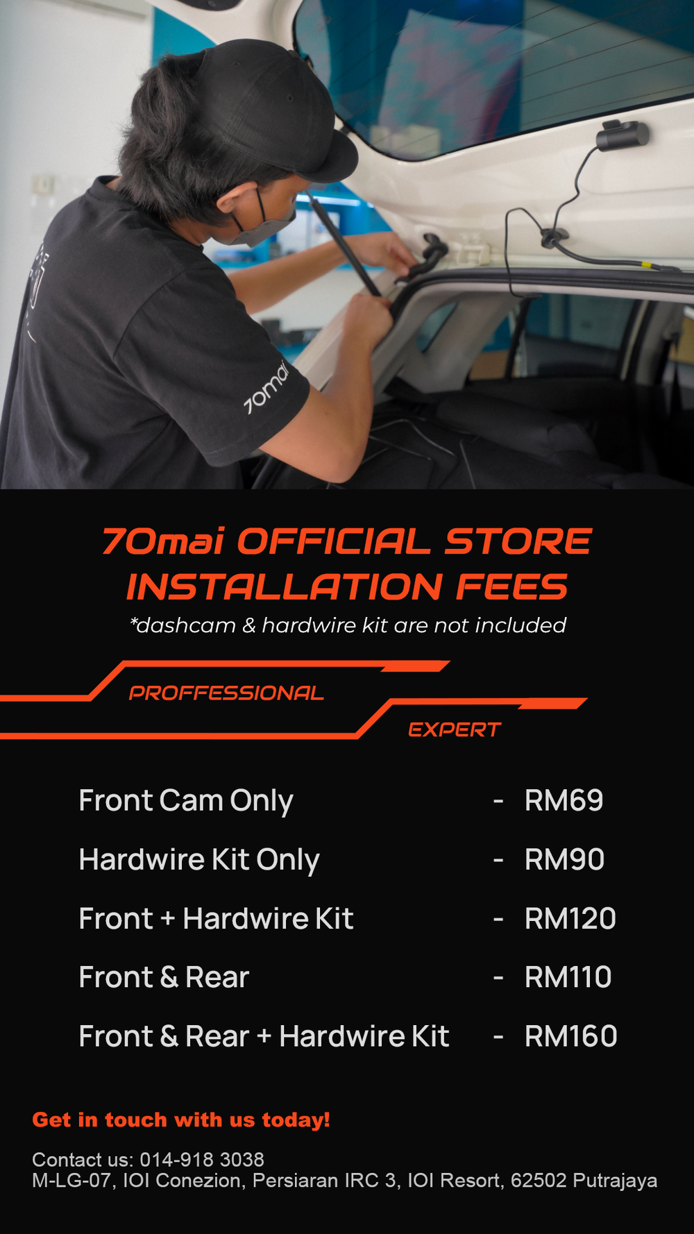 New 70mai Installation Center launched in Putrajaya - Dasher Automotive ...