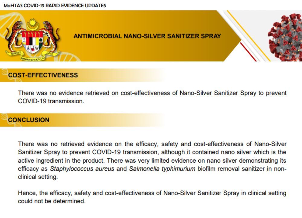 Sanitasi Kereta – KKM Tegaskan Nano Mist Spray Tidak Berkesan Halang ...