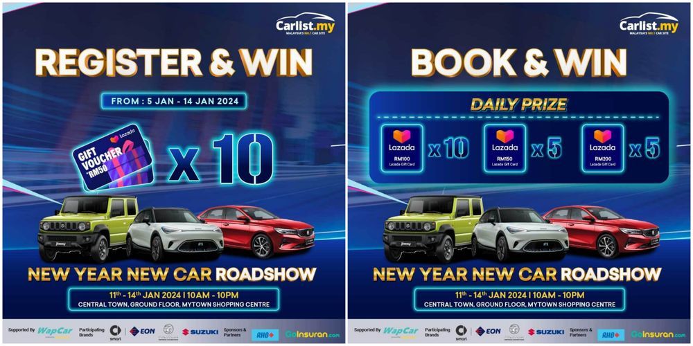 Catch Carlist’s New Year, New Car Roadshow, 11-14 January 2024 at ...