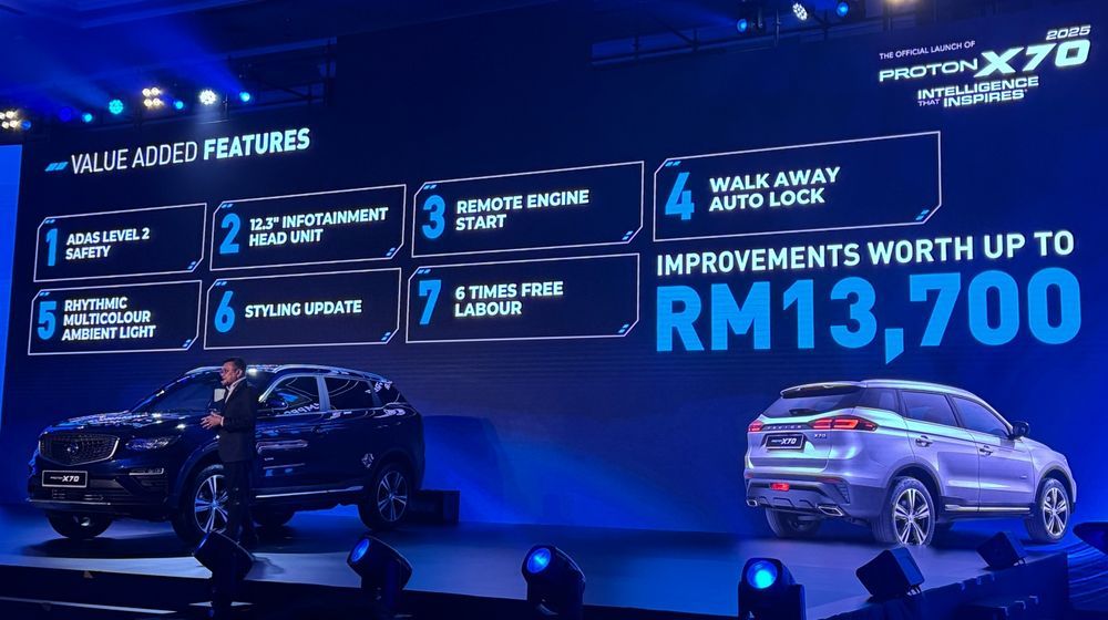 2025 Proton X70 launched from RM98.8k - same pricing, RM13.7k of upgrades, wireless AACP ...