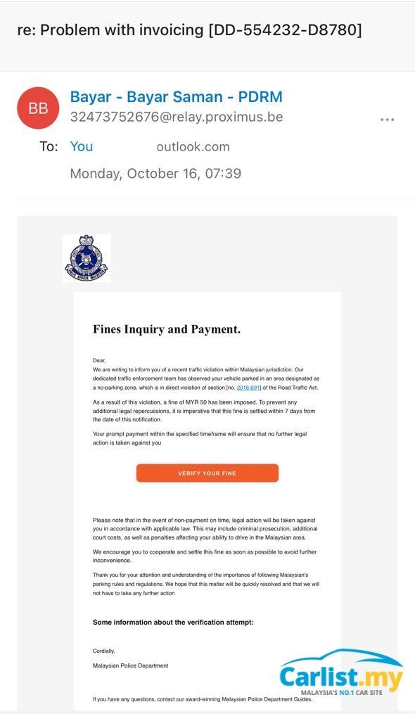 DO NOT fall into fake MyBayar PDRM emails, scam leads to phishing ...