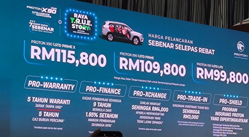 New 2026 Proton X90 officially launched - 1.5L i-GT 4-cyl engine, lower ...