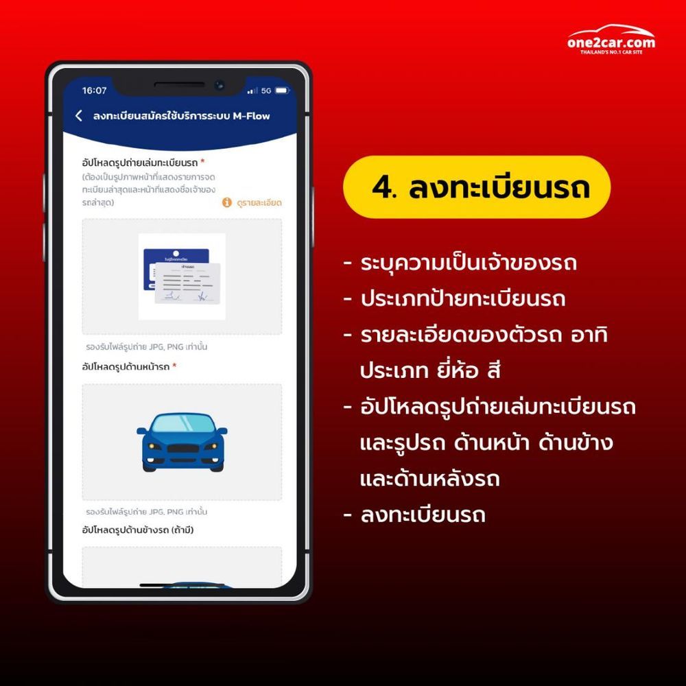 วิธีสมัคร M-Flow ง่ายๆ ใน 5 ขั้นตอน - เรื่องเด่น | One2car